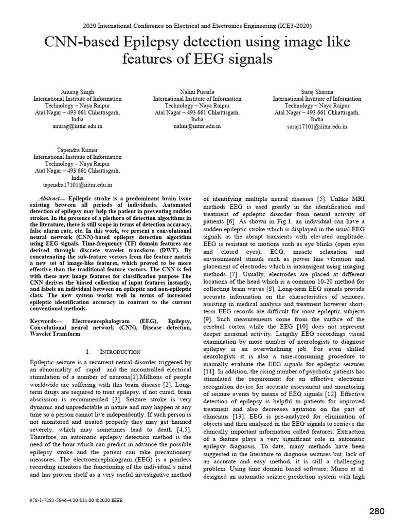 1 Cnn Based Epilepsy Detection Using Image Like Features Of Eeg Signals Pdf