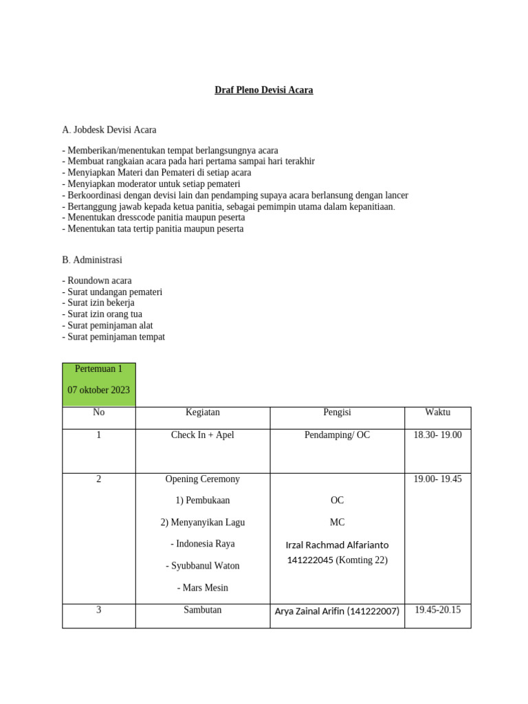 Rundown osjur 2023 | PDF