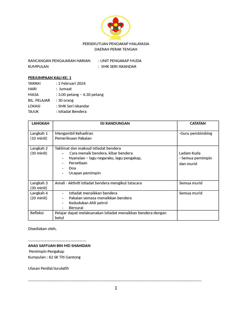 RPH Pengakap Muda | PDF