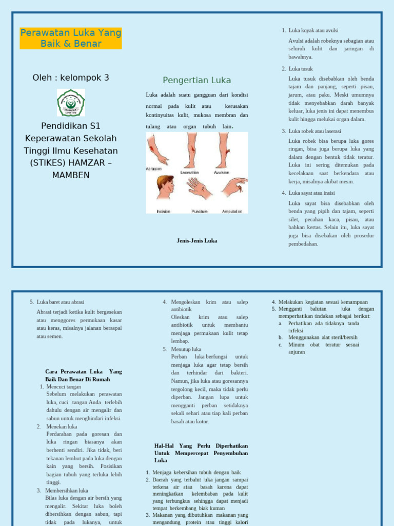 Leaflet Perawatan Luka | PDF