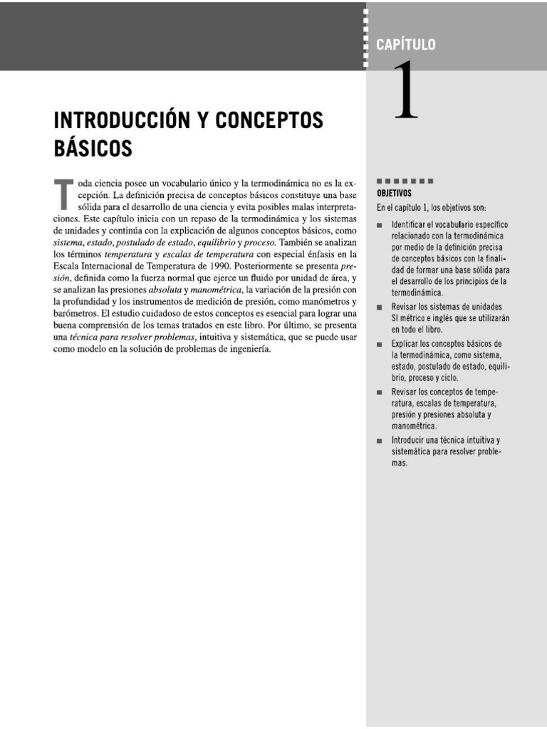 Cap.1 Conceptos - Básicos.termodinámica | PDF