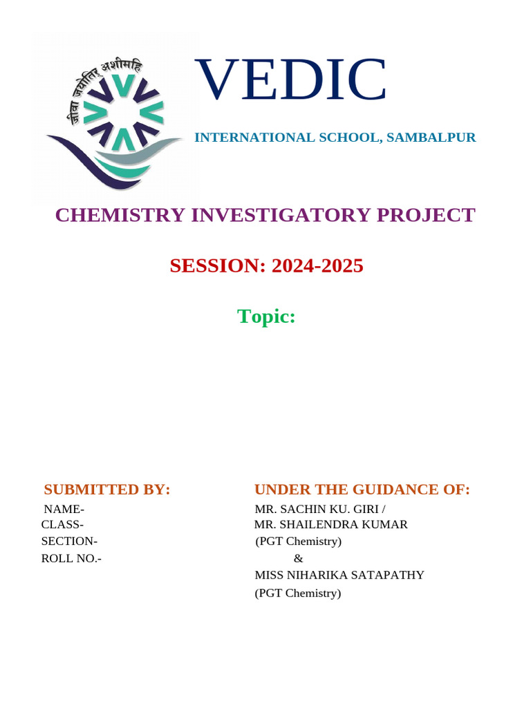 Chemistry Investigatory Project-1 | PDF
