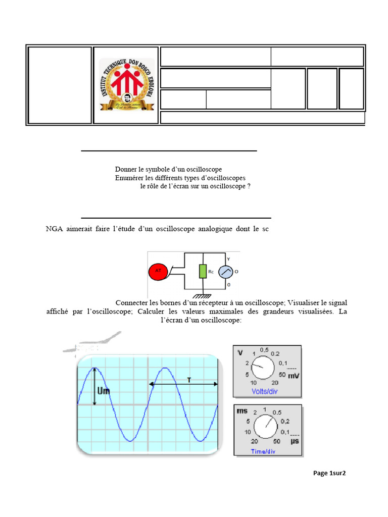 Evaluation 1er Sequence Essai Et Mesure 3em | PDF