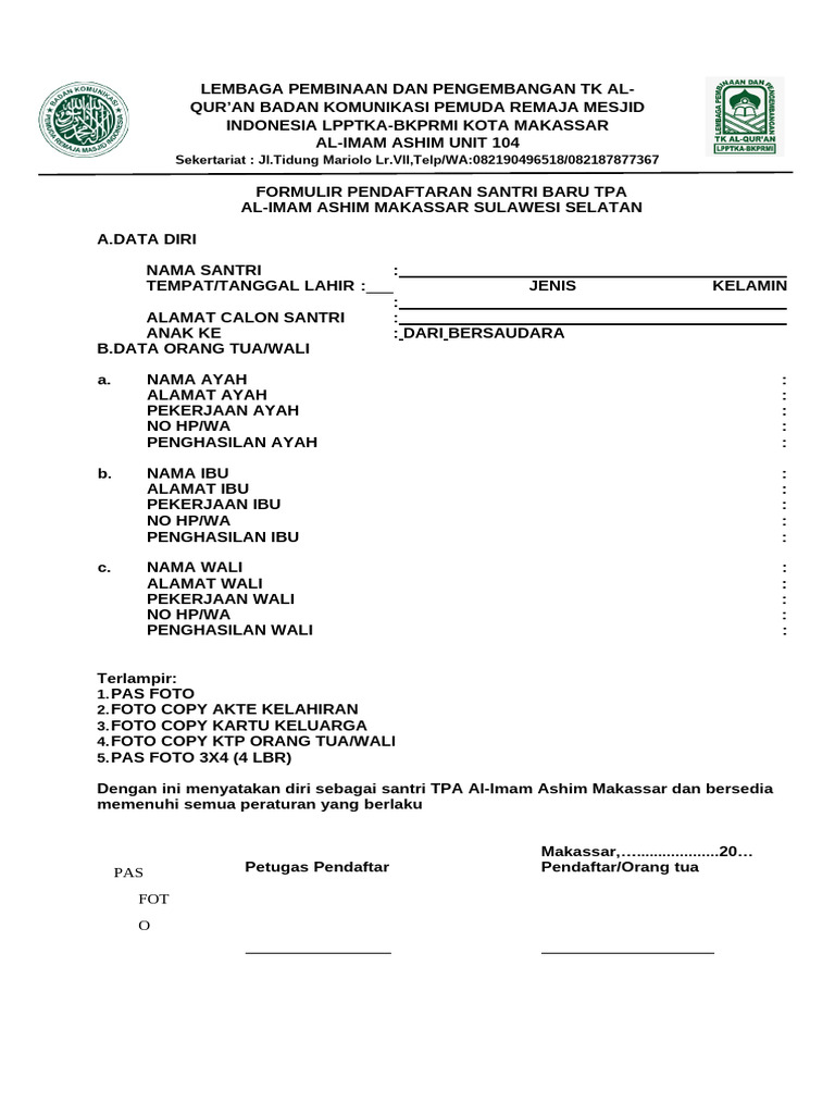 Form Tpa Pdf