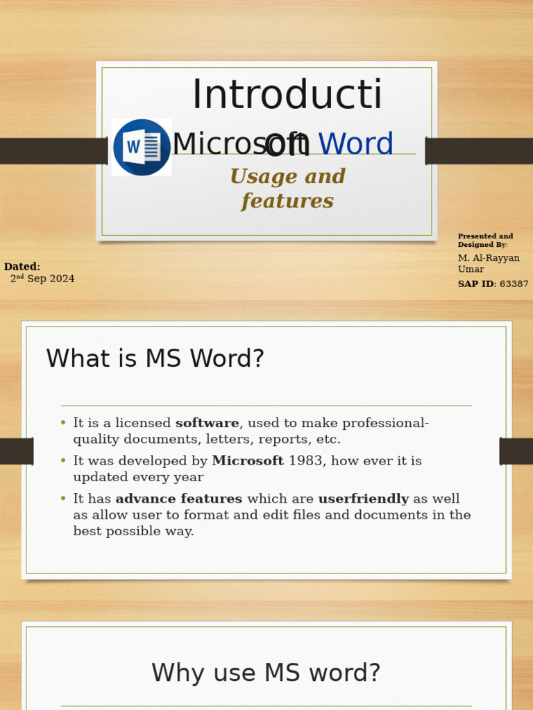 Introduction To MS Word | PDF