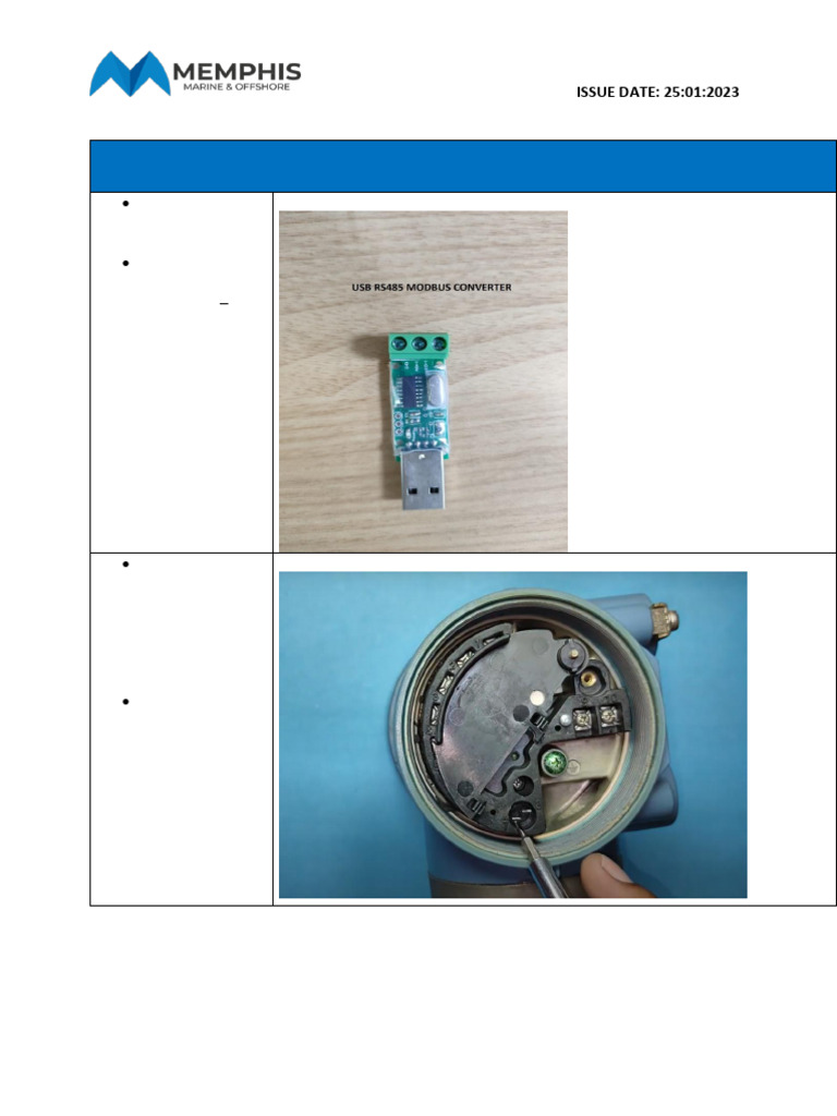 Mod Bus Enabling of Flow meters -Work instruction | PDF