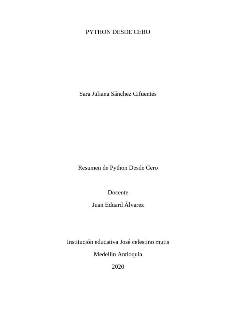 Python Desde Cero | PDF