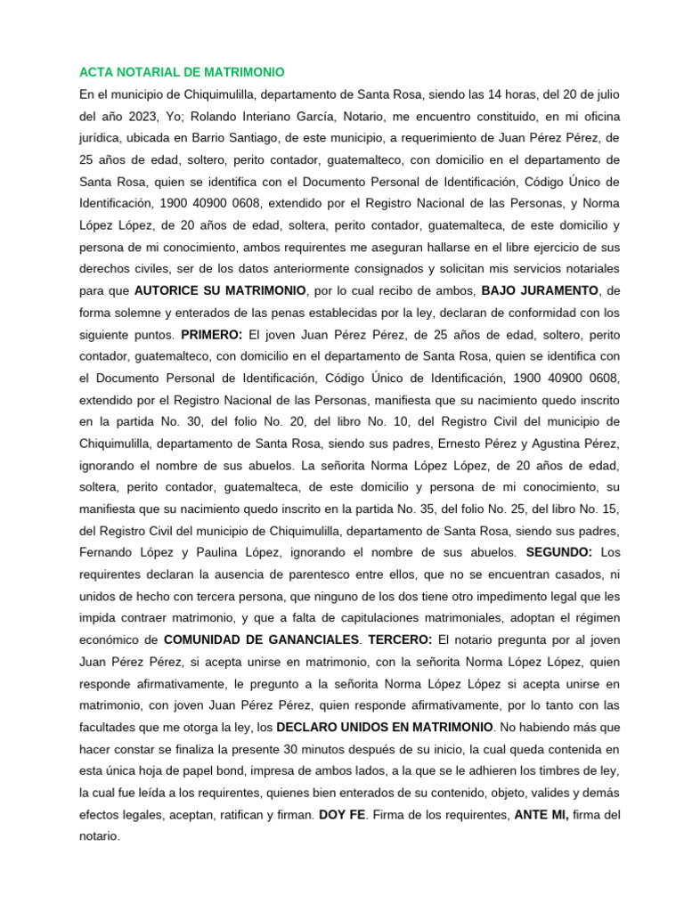 REDACCION 2 ACTAS NOTARIALES | PDF