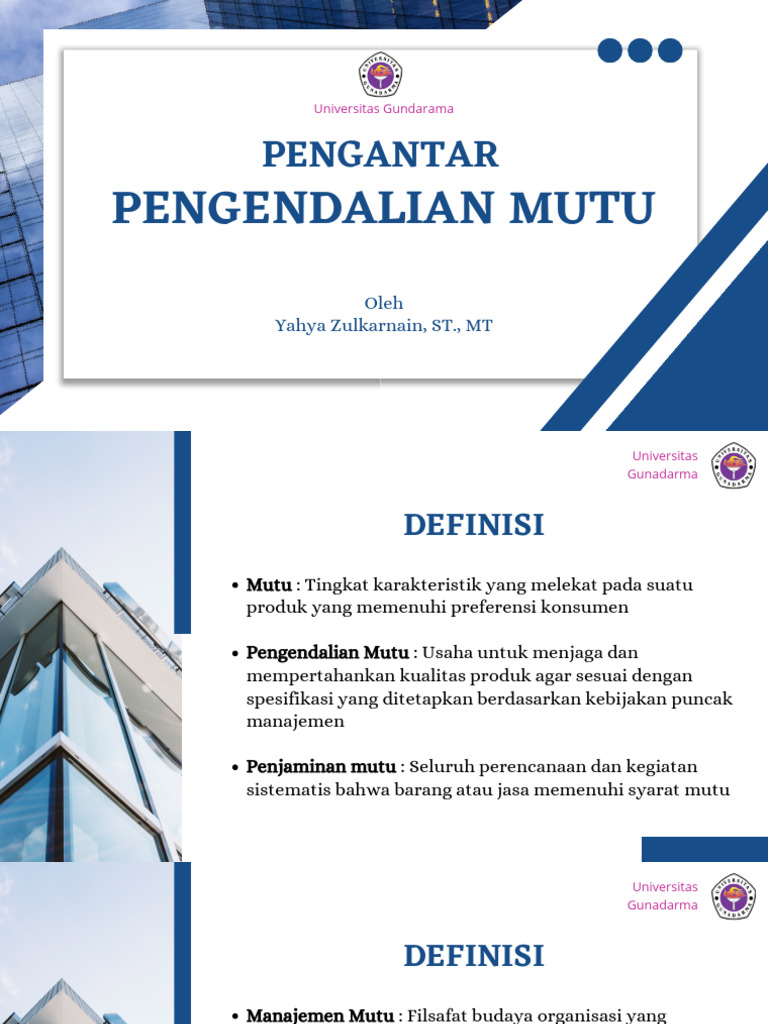 Slide Ke 1 - Pengendalian Dan Penjaminan Mutu | PDF
