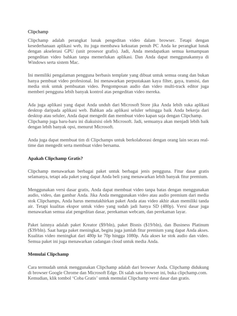 Clipchamp tutor | PDF