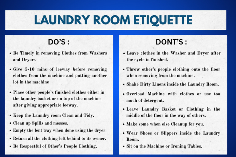Laundry Room Rules | PDF