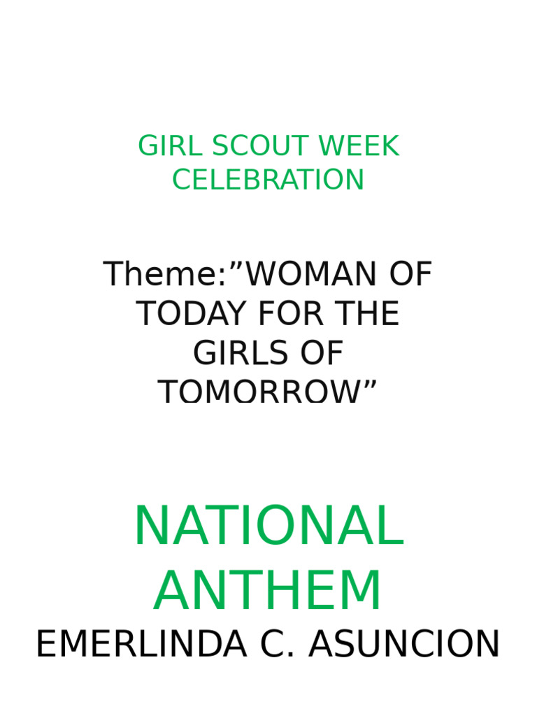 Girl Scout Week Celebration 2024 | PDF