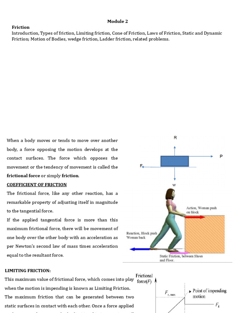 MECHANICS (Module 2 Friction) | PDF