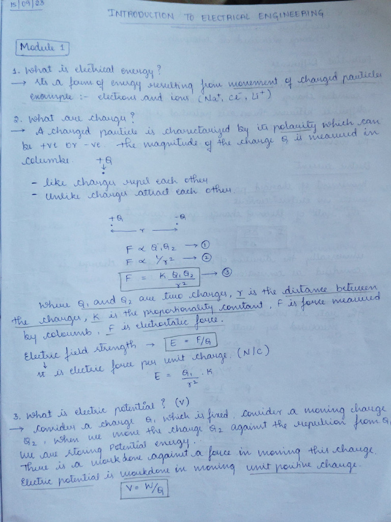 ELECTRICAL (Fundamentals Laws of Electrical Circuit and Elements) | PDF