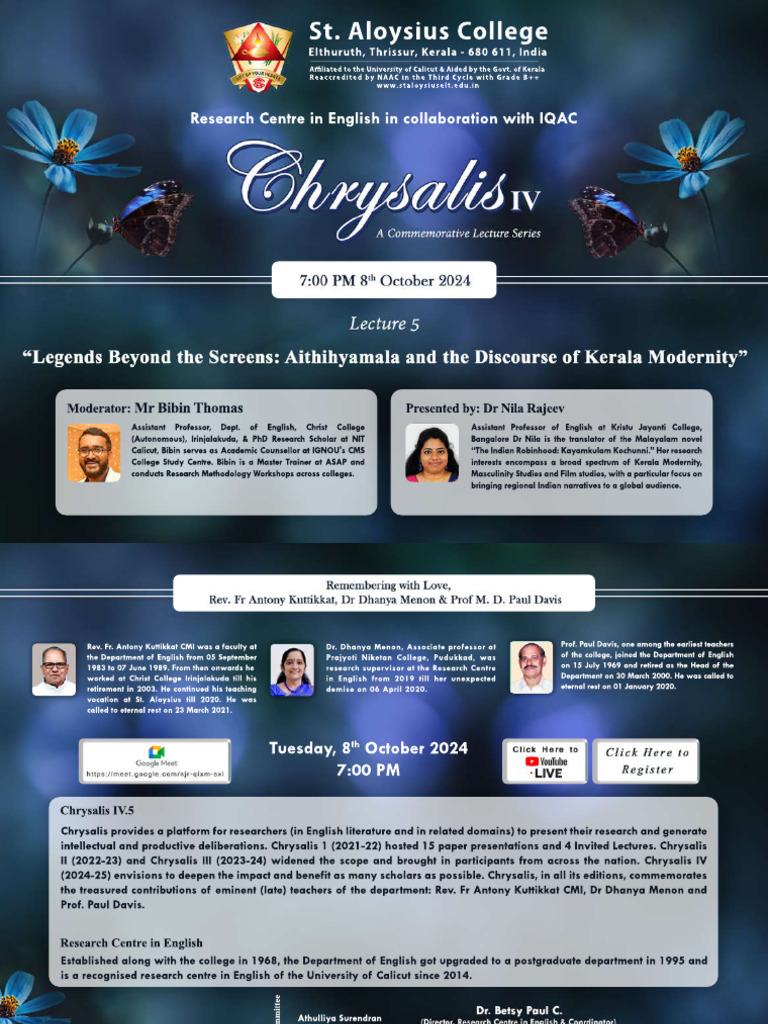 Chrysalis IV Lecture 5-1 | PDF