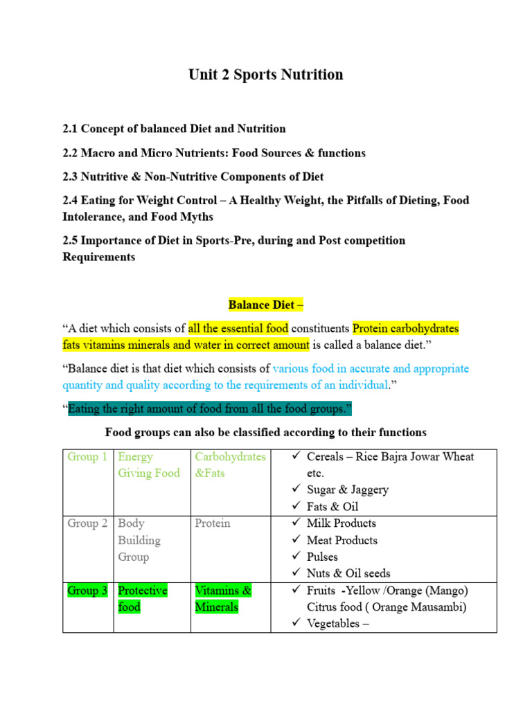 Sports Nutrition | PDF