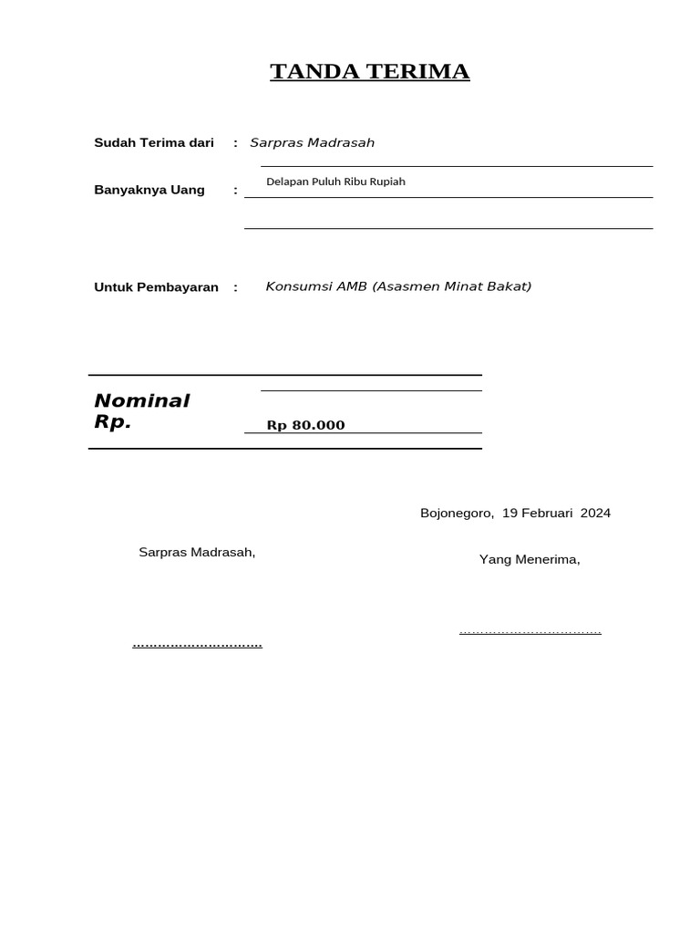 KWITANSI | PDF
