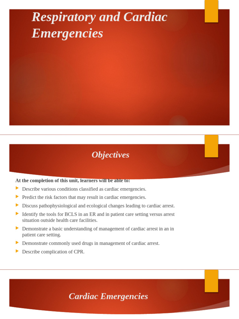 Cardiac Emergencies | PDF | Cardiac Arrest | Heart