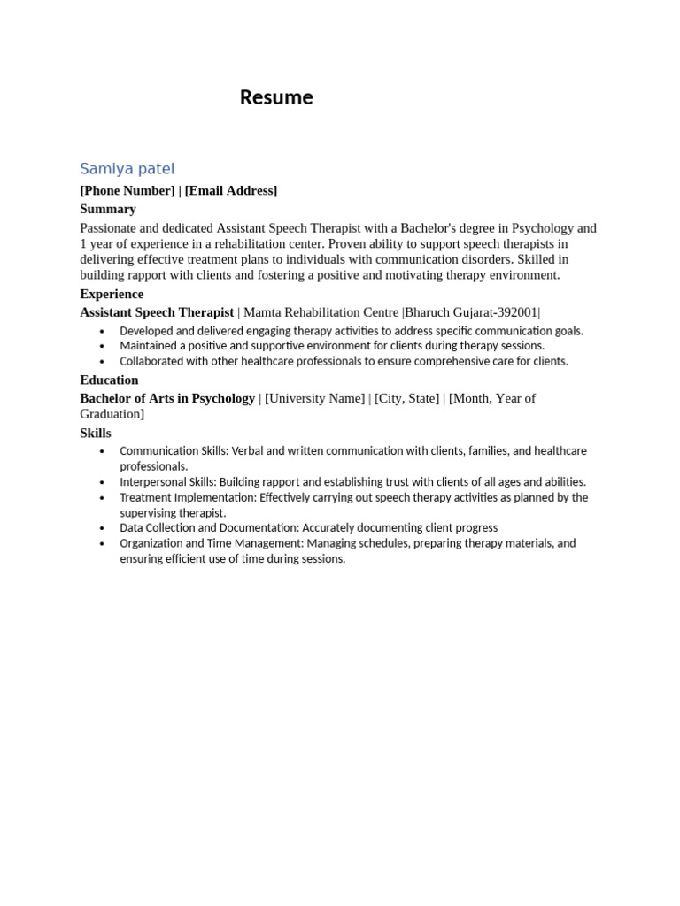 Samiya Resume | PDF Samiya Resume | PDF