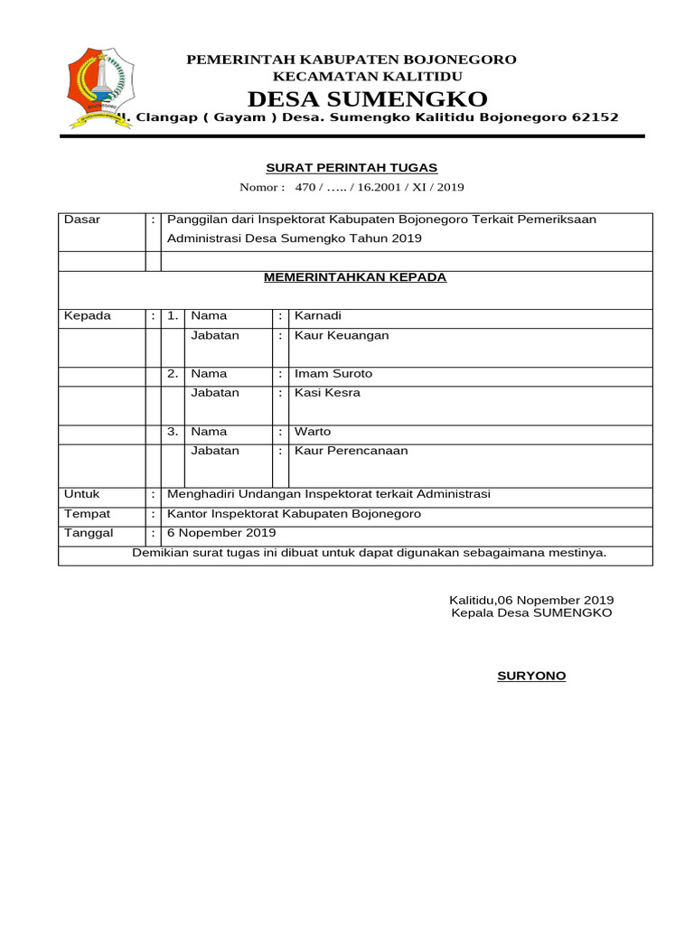 SPPD Desa | PDF