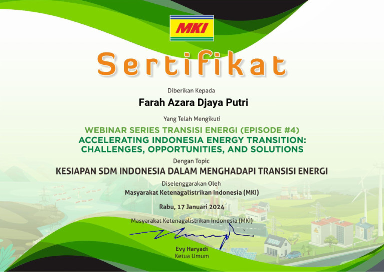 Sertifikat Webinar MKI | PDF