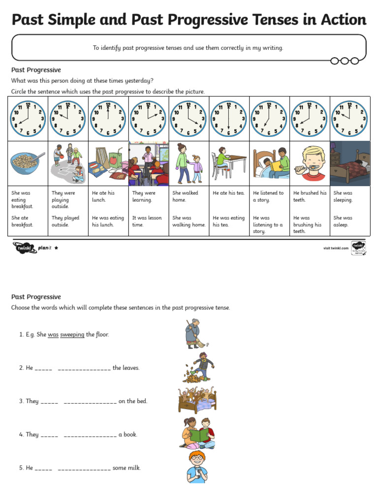 Past Simple and Past Progressive Tenses in Action | PDF