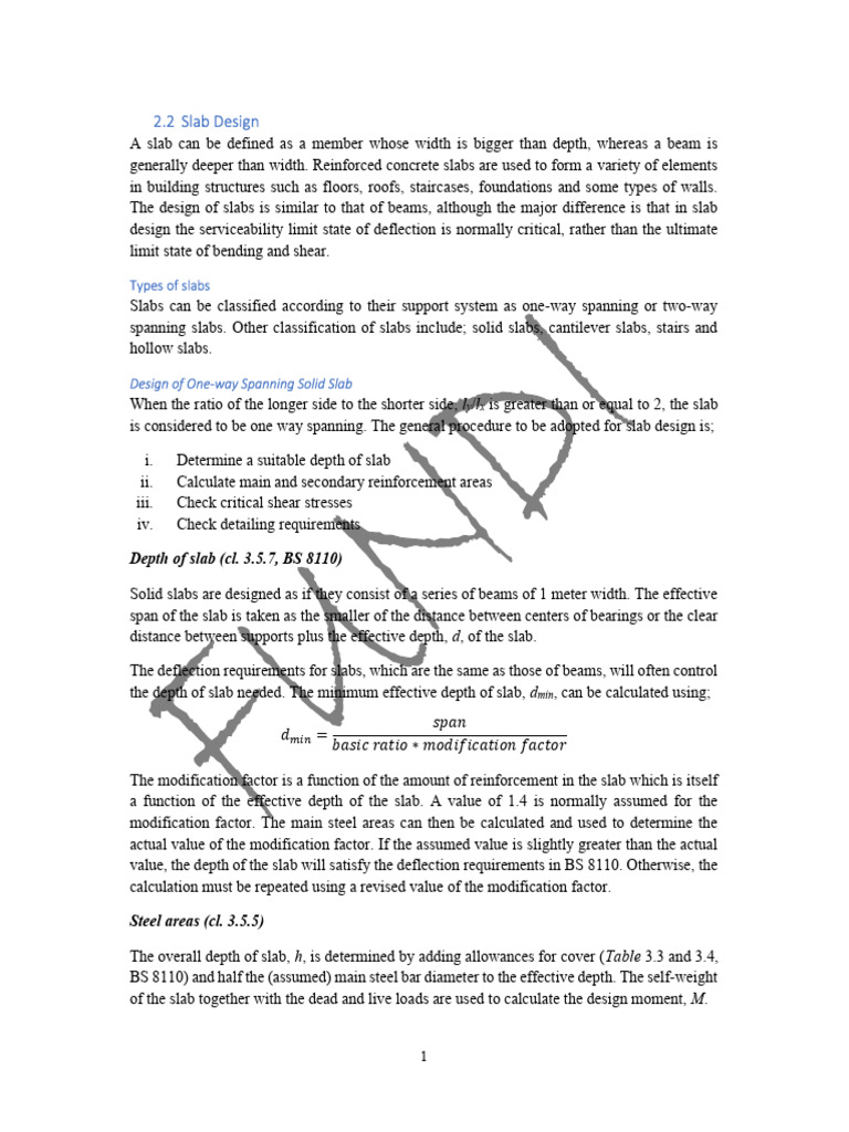 Slab Notes | PDF