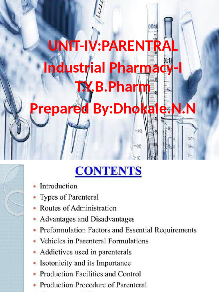 Parentral PPT Unit-IV | PDF