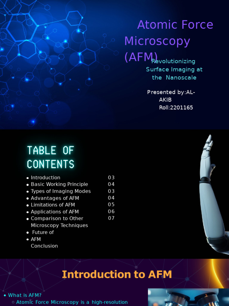 Atomic Force Microscopy (AFM) | PDF