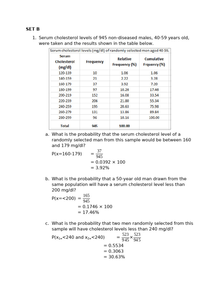 Statistics Practice Sets (Probabilty) | PDF