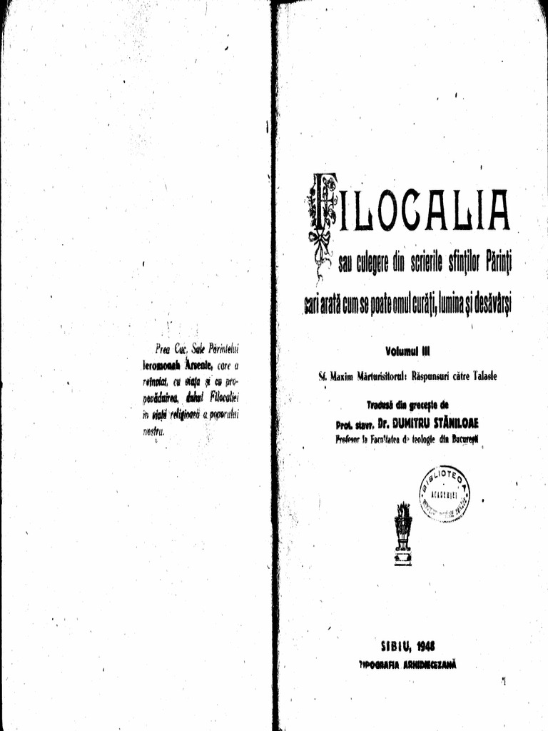 Filocalia III (1948) | PDF