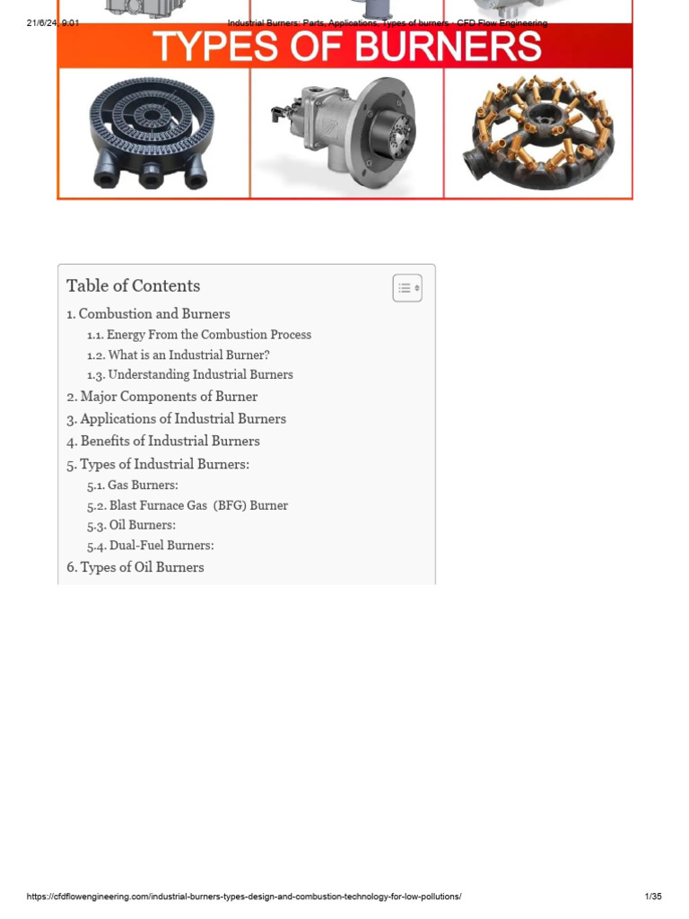 Industrial Burners - Parts, Applications, Types of Burners CFD Flow ...