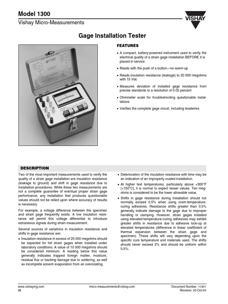 Vishay 1300 | PDF