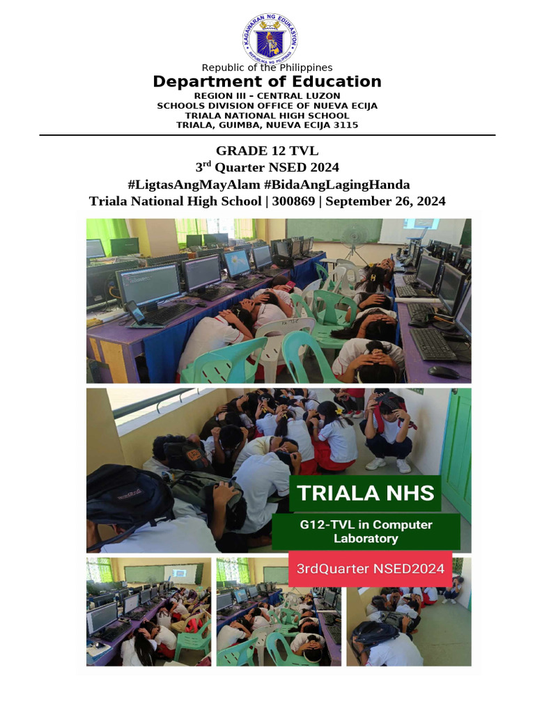 Grade 12 TVL Nsed | PDF