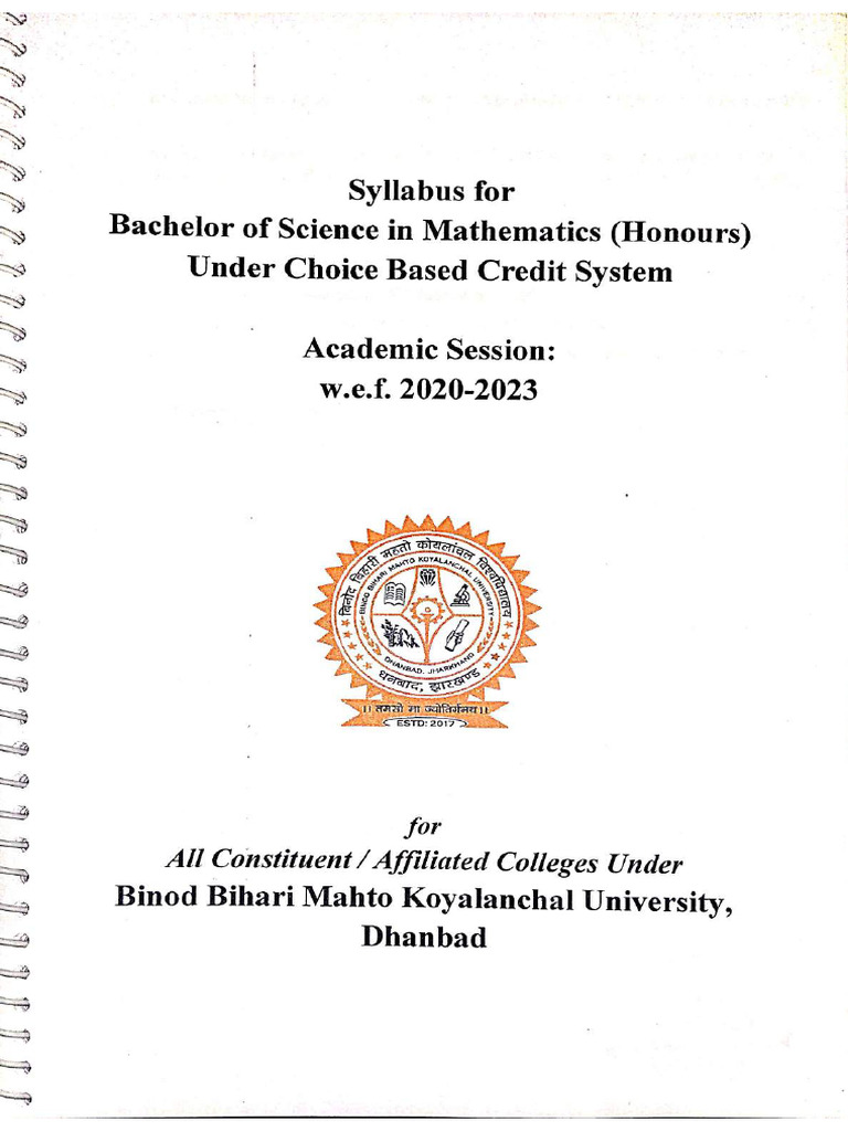 Mathematics Hons | PDF