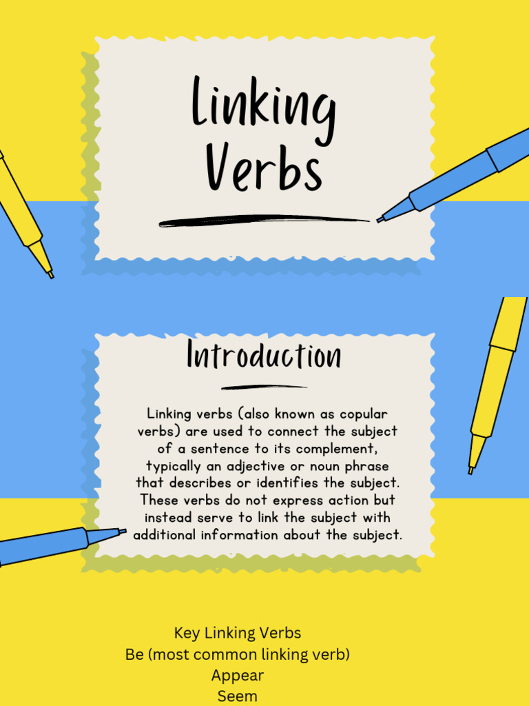 Linking Verbs | PDF | Verb | Subject (Grammar)