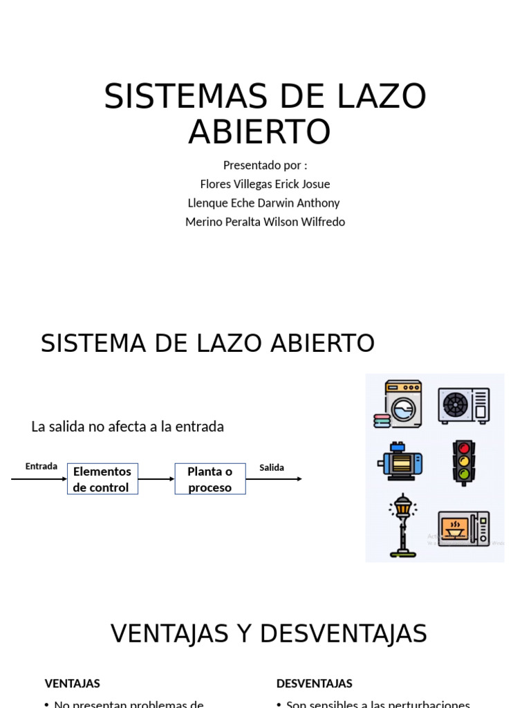 SISTEMAS DE LAZO ABIERTO | PDF