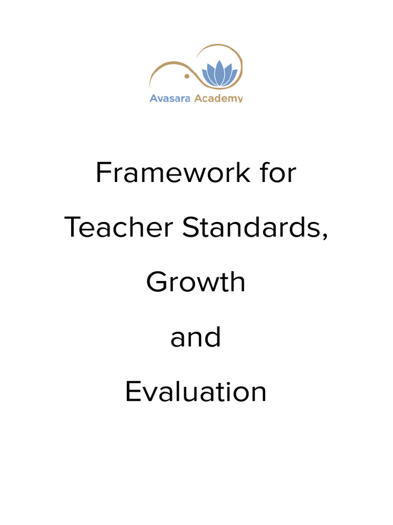 Framework For Teacher Standards, Growth and Evaluation - SY2022-23 | PDF