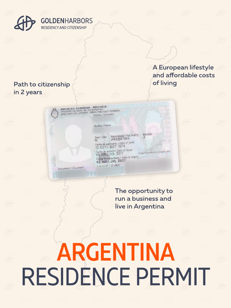 Argentina Residence Permit Guide by Golden Harbors | PDF