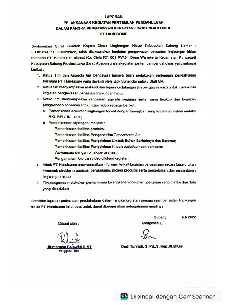 Lap. Pendahuluan Handsome | PDF