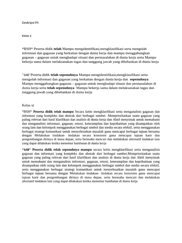 Deskripsi P 5 | PDF