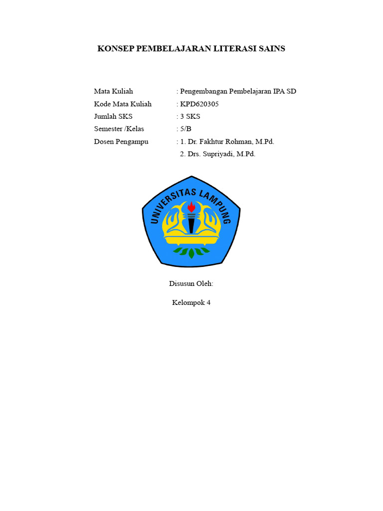 Makalah Kel 4 - PP Ipa SD | PDF