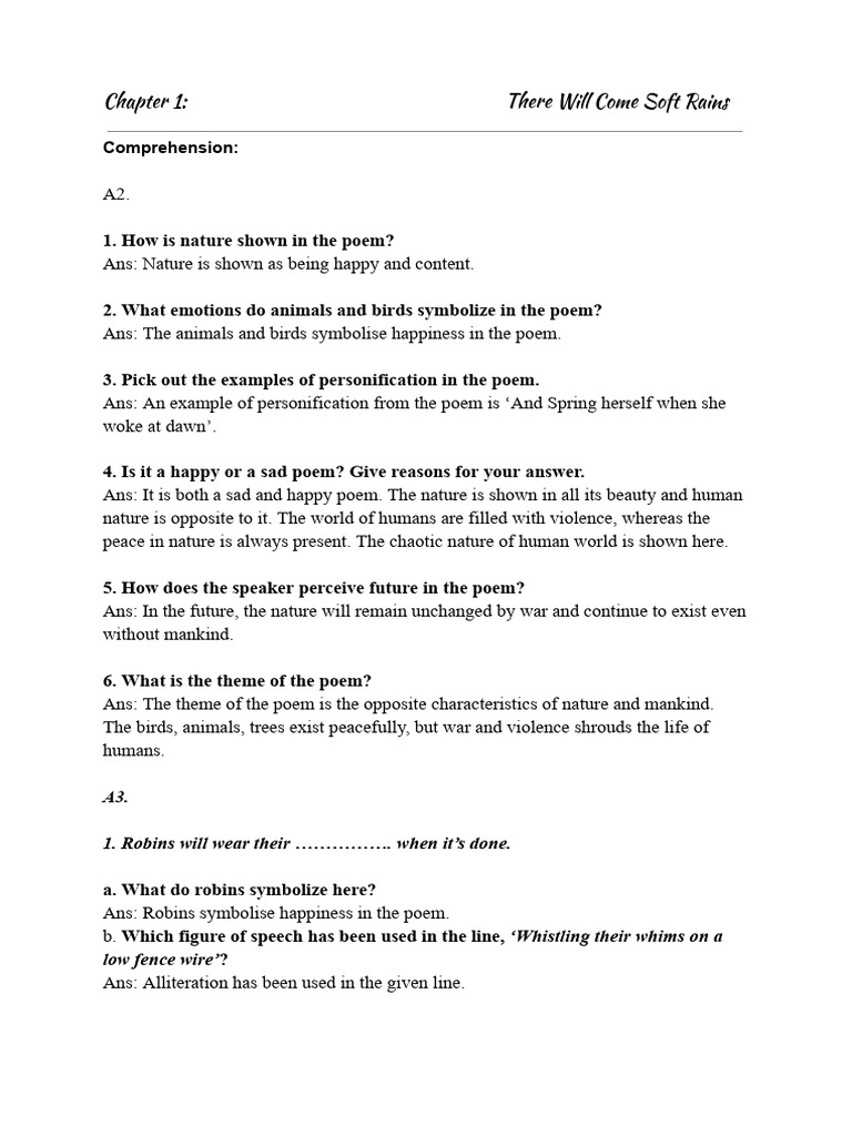 There Will Come Soft Rains | PDF