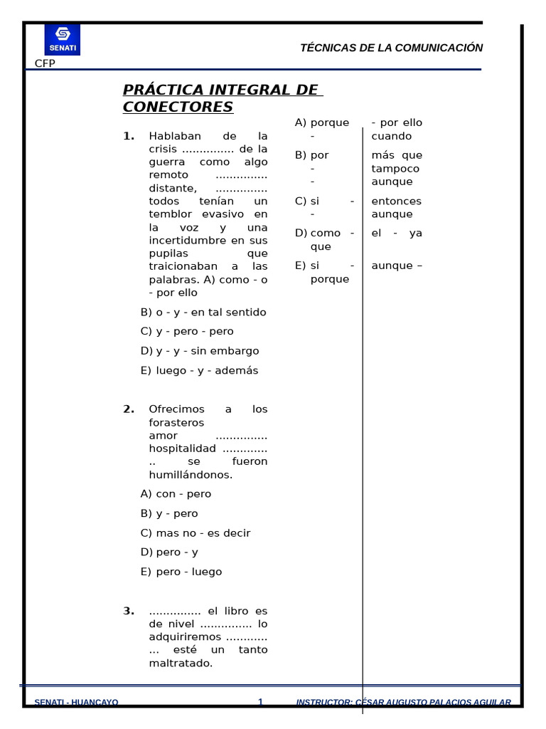 Práctica Integral de Conectores-1 | PDF