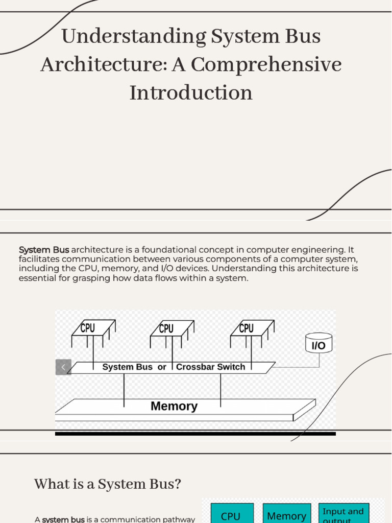 Slidesgo Understanding System Bus Architecture A Comprehensive ...