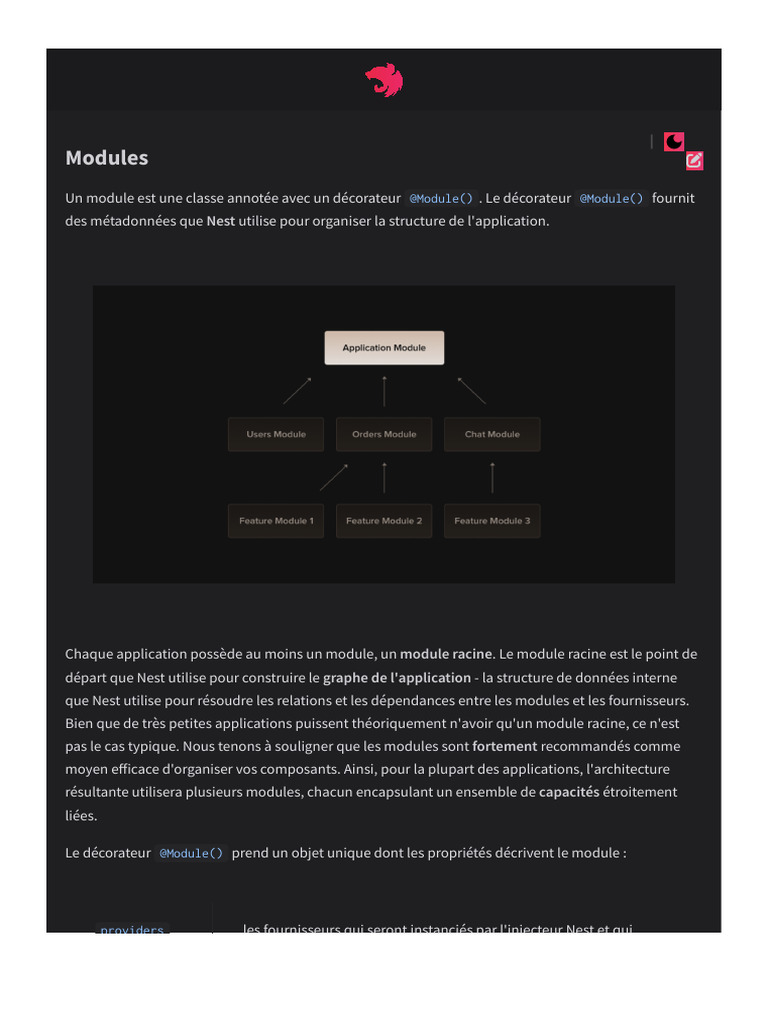 Modules - NestJS - Un Framework Node - Js Progressif | PDF