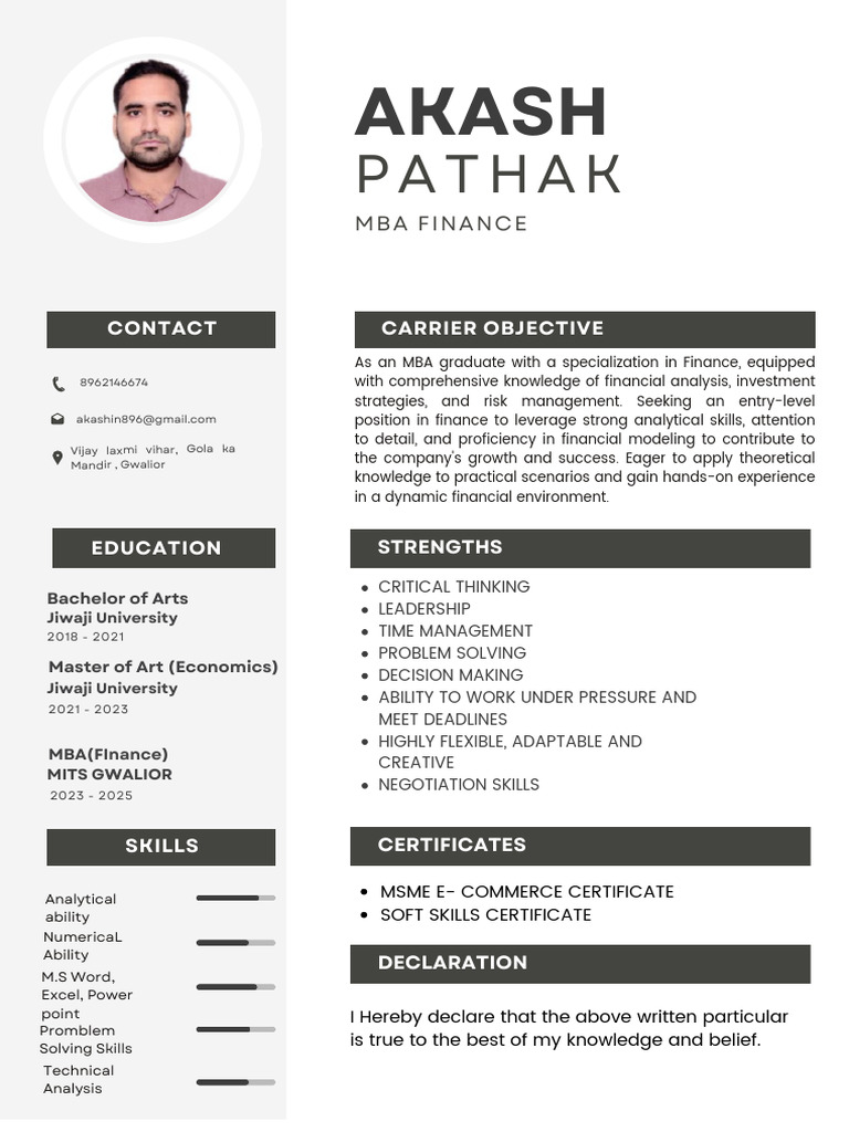 Akash CV | PDF