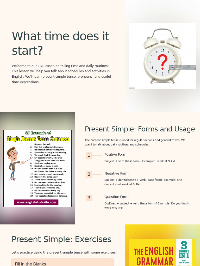 Lesson 5 What-Time-Does-It-Start | PDF