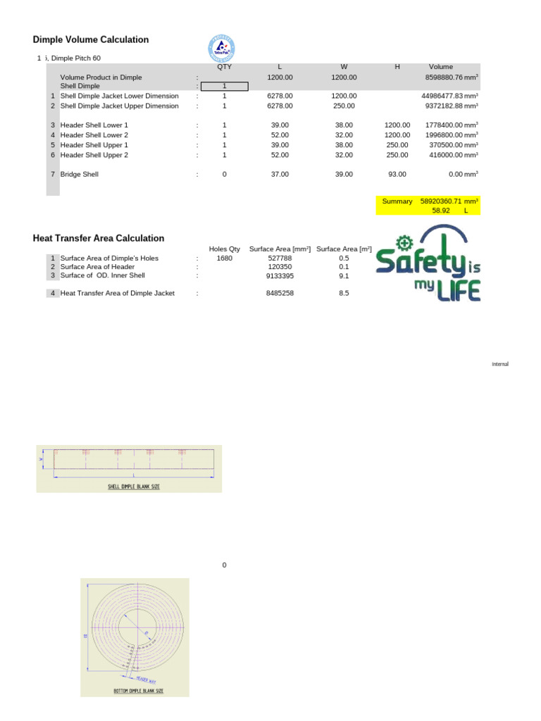 Dimple Volume Calculation | PDF