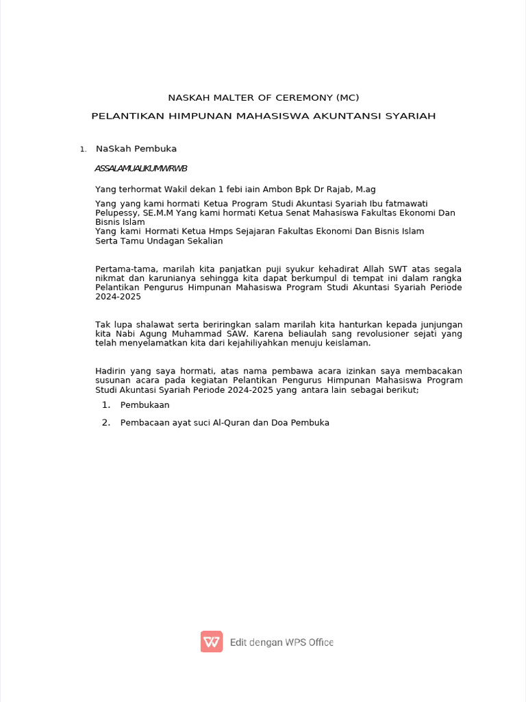 pdf-naskah-mc-pelantikan | PDF